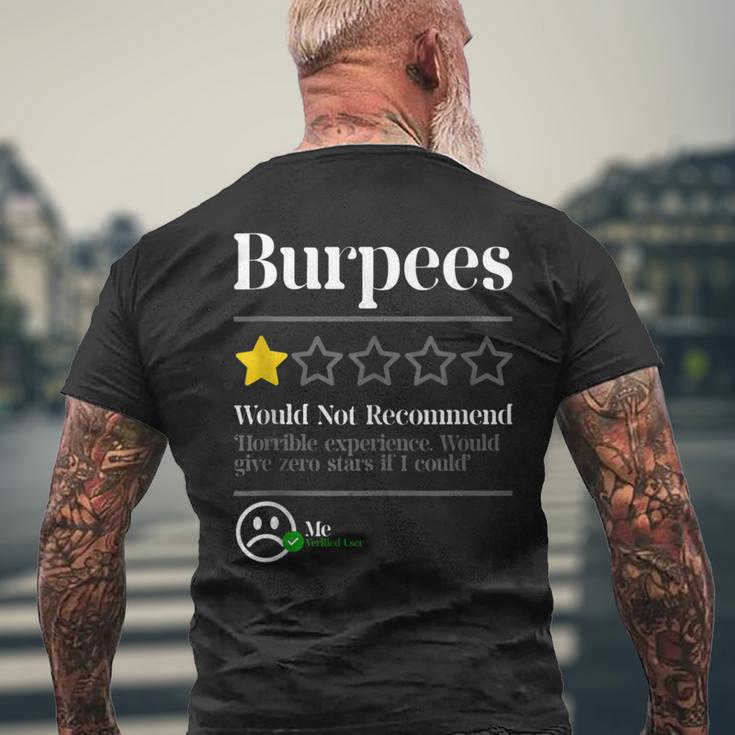 Burpees Do Not Recommend 1 Star Rating Funny Gym Workout Mens Back ...