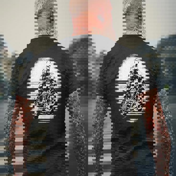 Cafe Racer Rider Skeleton Cafe Racer Bench Motorcycle Jacket Men's Back ...