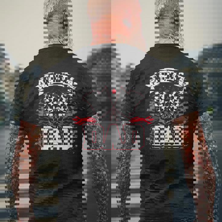 Car Drag Racer Pit Crew Dad Drag Racing Mens Back Print T-shirt | Mazezy