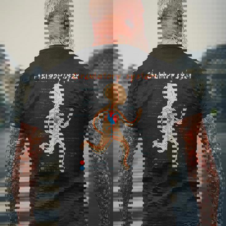 Cute Anatomy The Circulatory System Men's T-shirt Back Print | Mazezy