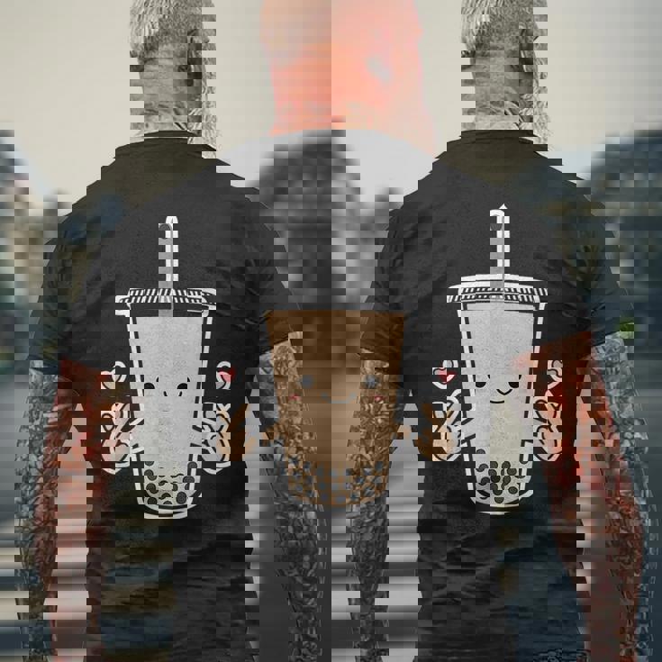 Cute Boba K-Pop Bubble Milk Tea Korean Finger Heart Kpop Mens Back ...