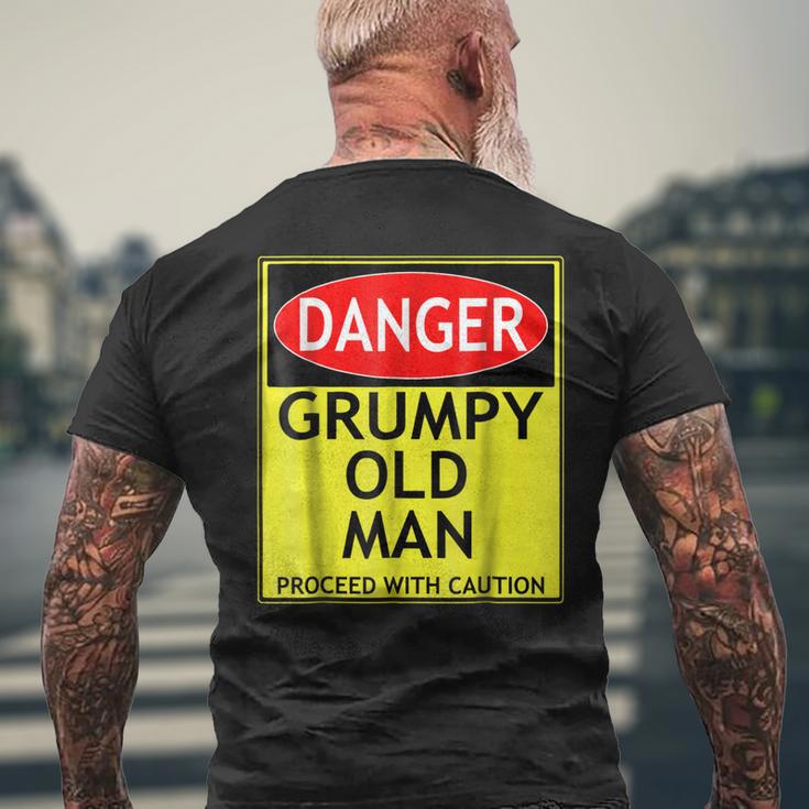 Danger Grumpy Old Man Proceed With Caution Sign Men's Back Print T ...