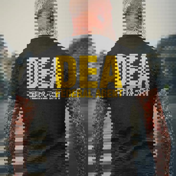 Dea Federal Agent Uniform Costume Men's T-shirt Back Print - Monsterry