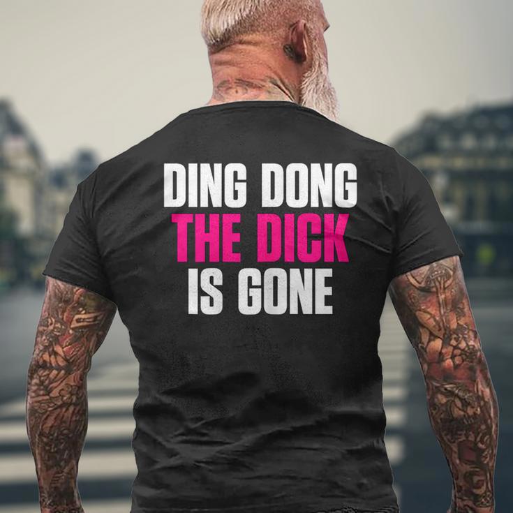 Ding Dong Divorce Quote Party Men's T-shirt Back Print | Mazezy