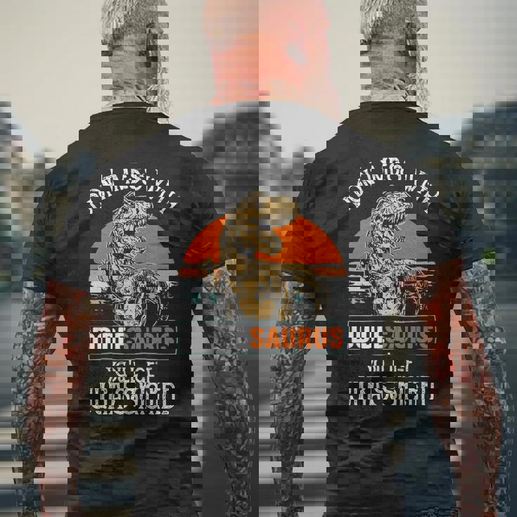 Dodie Grandpa Gift Dont Mess With Dodiesaurus Mens Back Print T-shirt ...