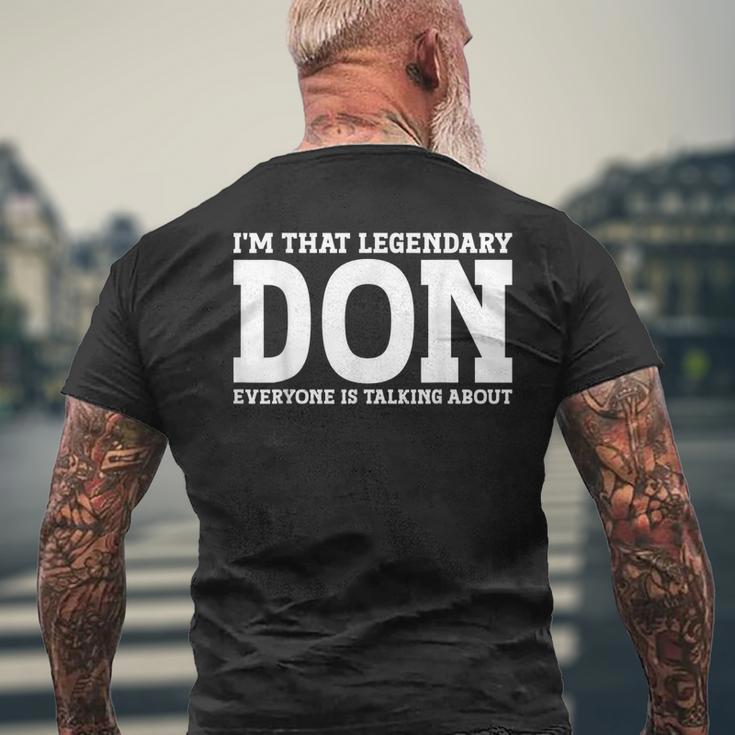 Don Personal Name First Name Don Men's Back Print T-shirt | Mazezy