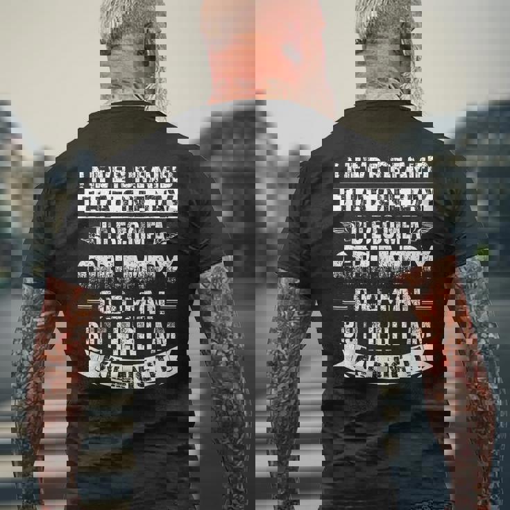 Fathers Day For Men Grumpy Old Men Funny Dad Grandpa Mens Back Print T-shirt | Mazezy