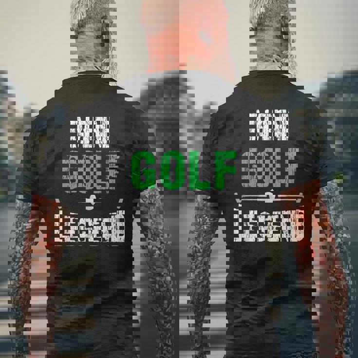 Miniature Golfing Mini Golf Legend Golfer Men's T-shirt Back Print | Mazezy