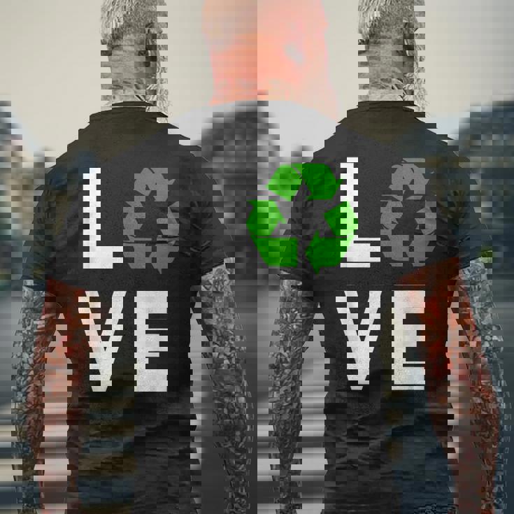 Recycling Symbol Environmental Planet I Love Recycle Men's T-shirt Back ...