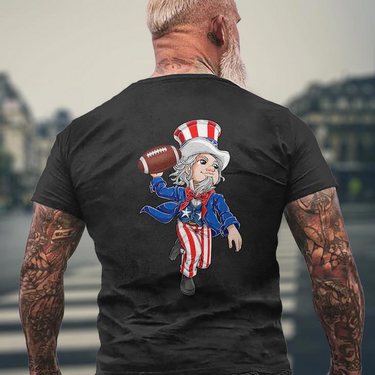 Funny Uncle Sam Football American Flag Indepedence Day Boys Mens Back ...
