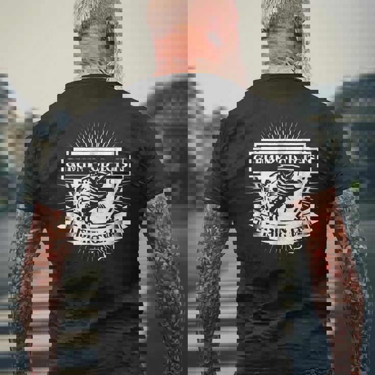 Grumpy Old Gits Fishing Club Men's Back Print T-shirt | Mazezy