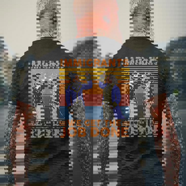 Hamilton Immigrants We Get The Job Done Vintage Men's Back Print T ...