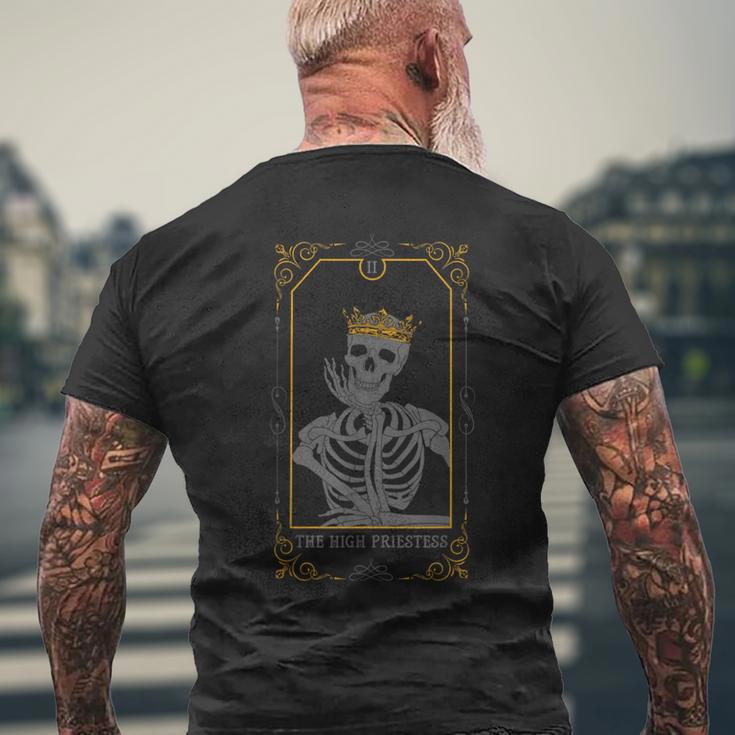 High Priestess Arcana Tarot Card Witchcraft Skeleton Goth Mens Back ...