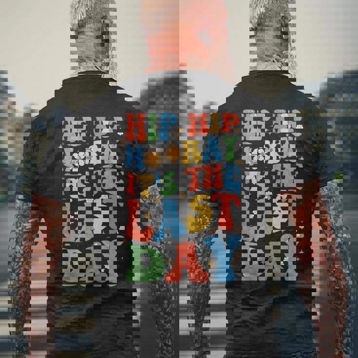 Hip Hip Hooray Its The Last Day Mens Back Print T-shirt | Mazezy