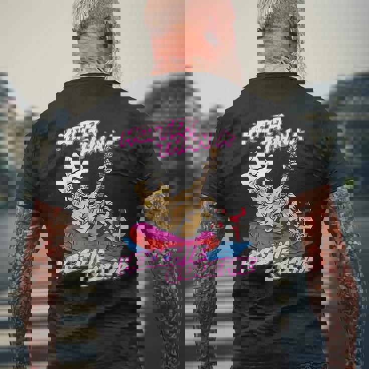 Hotter Than A Hoochie Coochie Mens Back Print T-shirt | Mazezy