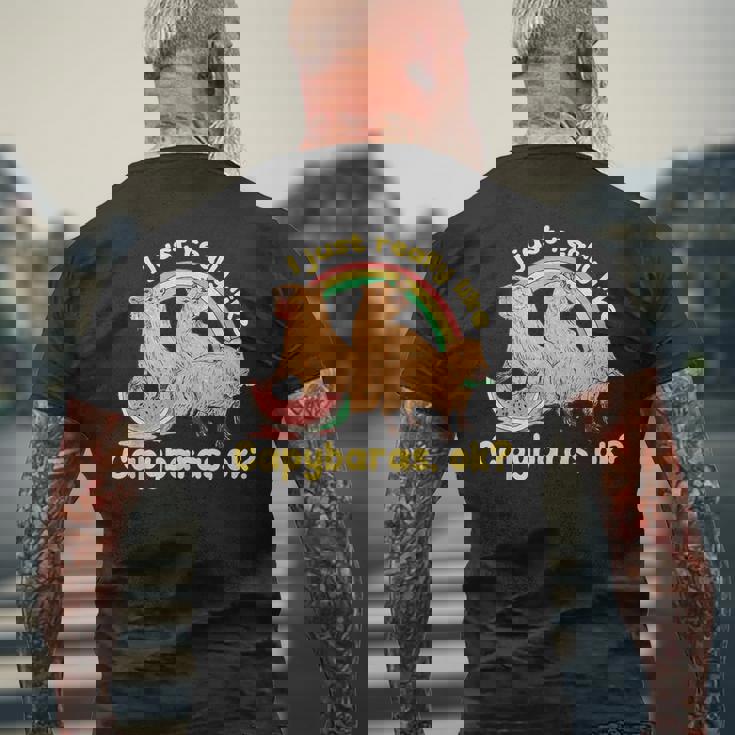 I Just Really Like Capybaras Ok Capybara Lover Funny Mens Back Print T ...