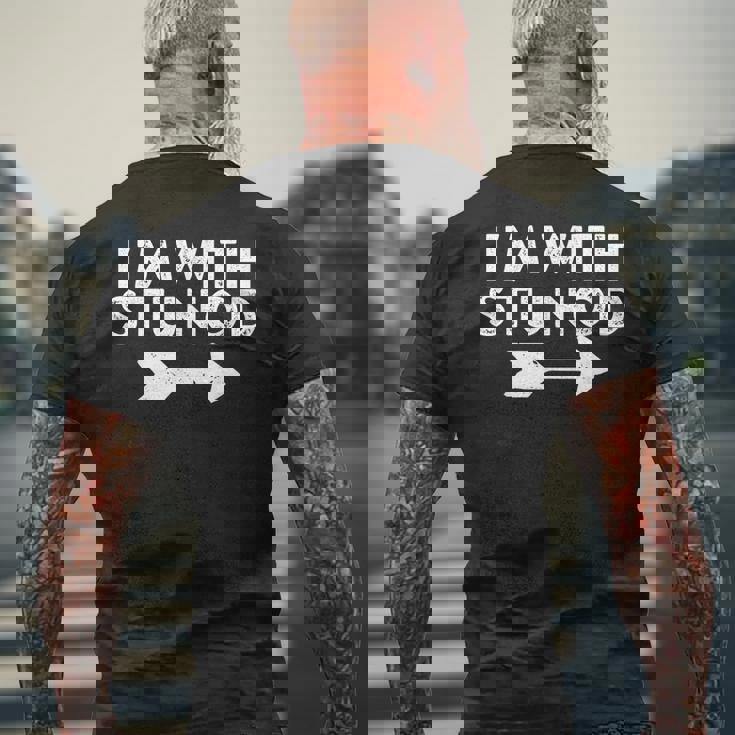 Im With Stunod Funny New York Jersey Italian Word Stupid Mens Back ...