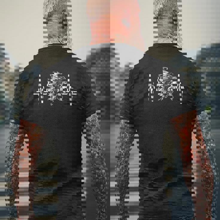 Indian Pride Headdress Indigenous Heartbeat Native American Men's T ...