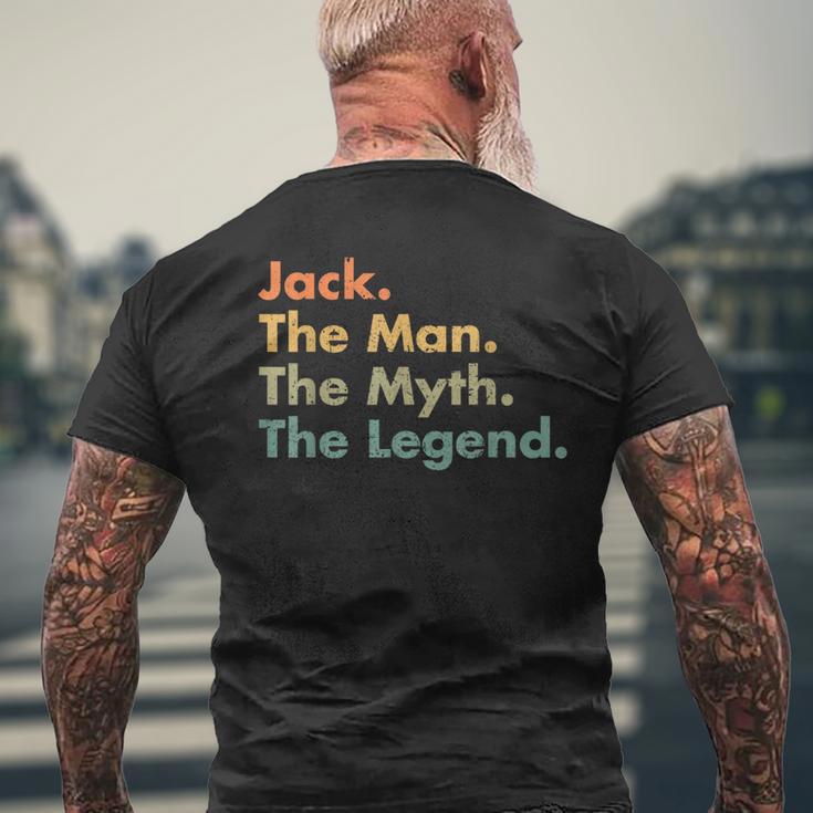Jack The Man The Myth The Legend Dad Grandpa Mens Back Print T-shirt ...