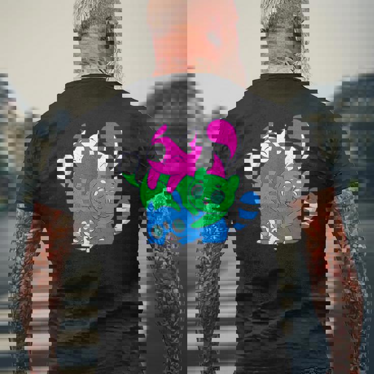 Kawaii Cat Pile Kittens Poly Pride Month Polysexual Flag Mens Back ...