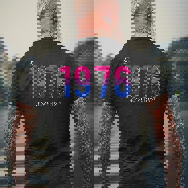 Lgbtq Gay Pride Month Bisexual Bi Pride Flag 1976 Birthday Mens Back ...