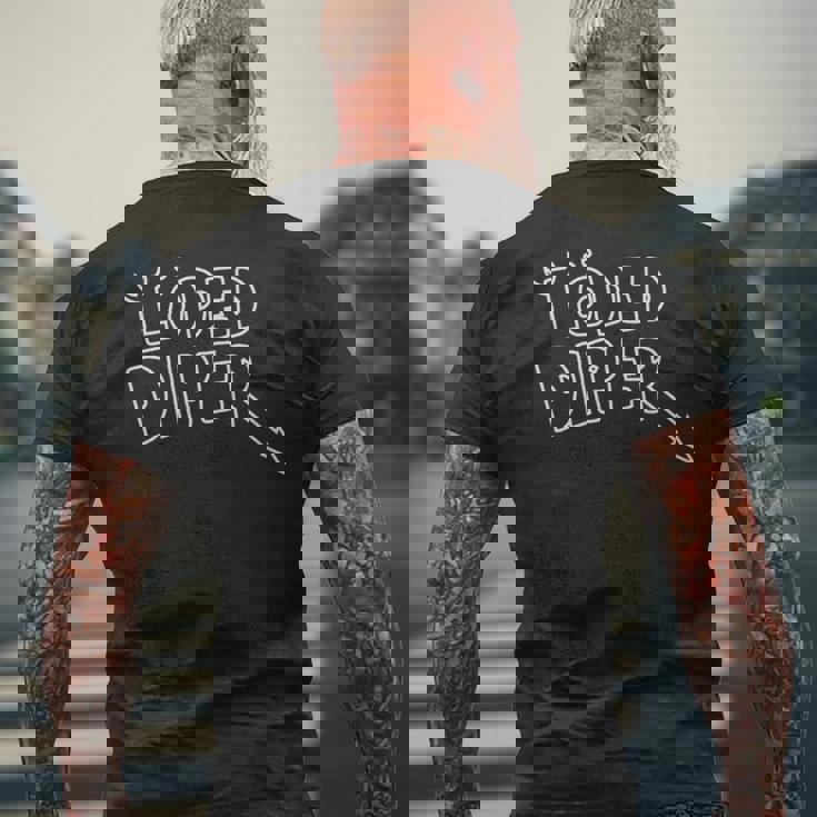 Loaded Diaper Outline - Loaded Diaper Outline Mens Back Print T-shirt ...