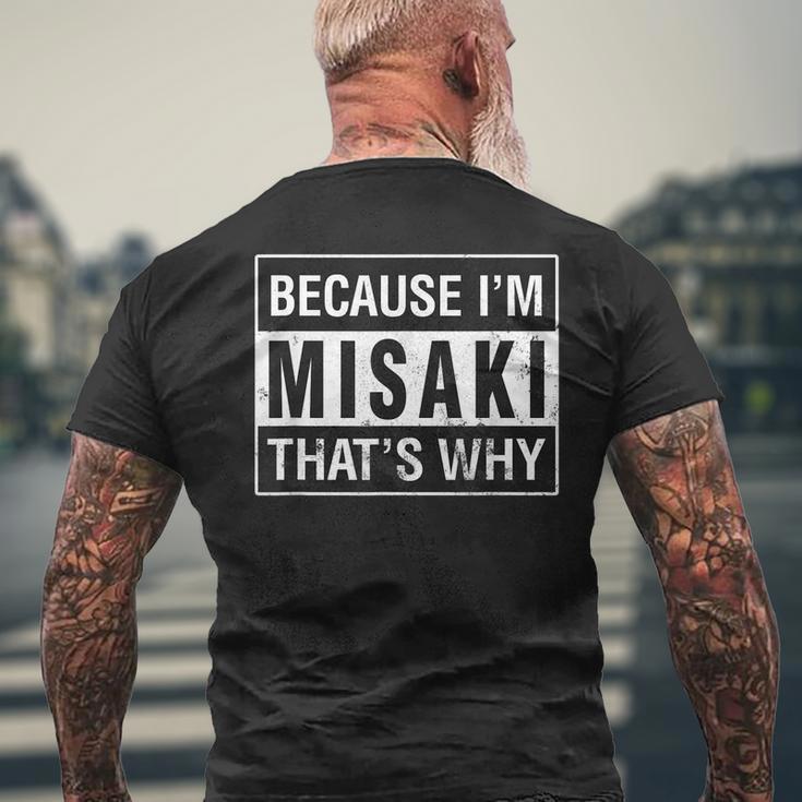 Misaki Name Because Im Misaki Thats Why Men's Back Print T-shirt | Mazezy