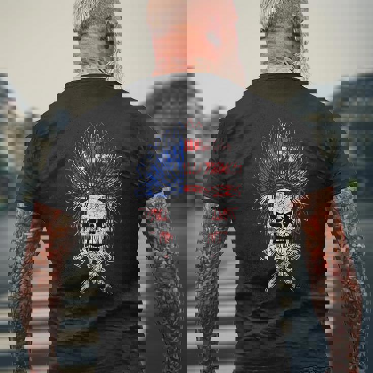 Native American Skeleton Indian Chief Skull Usa Flag Tribes Native ...