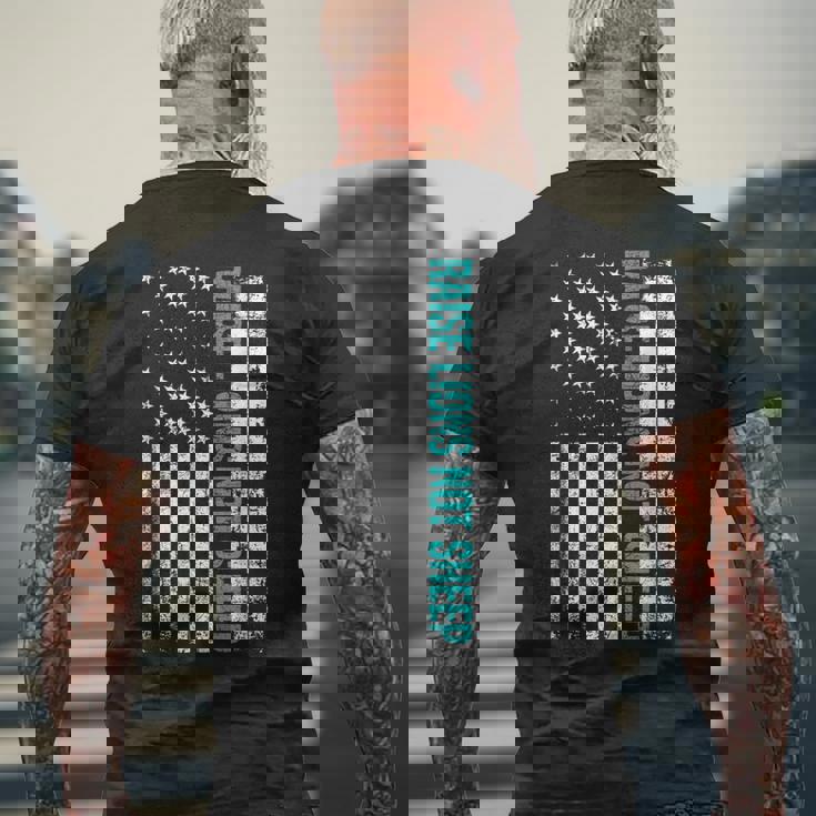 Patriotic Lion Raise Lions Not Sheep American Patriot Flag Men's Back ...