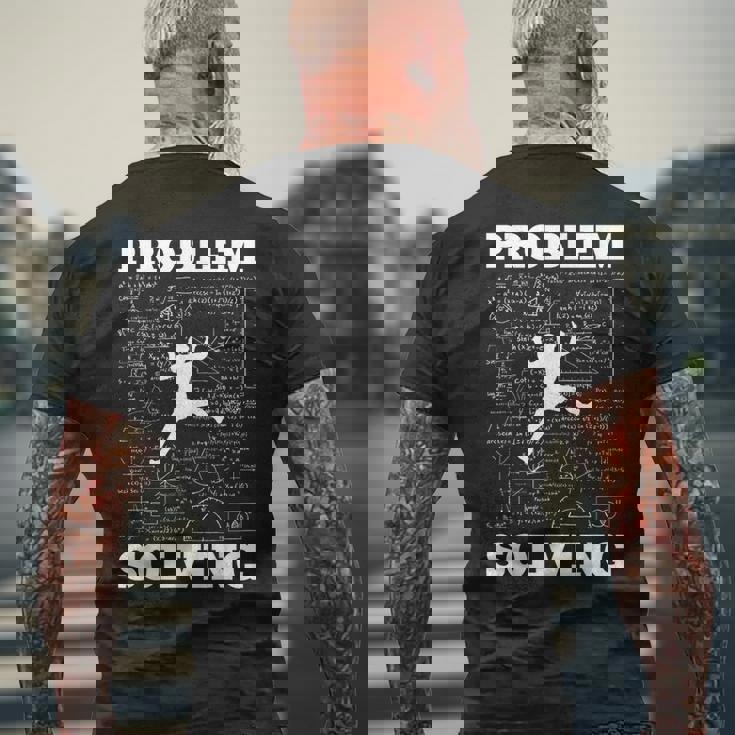 Problem Solving Climber Rock Climbing Bouldering Pun Men's T-shirt Back ...