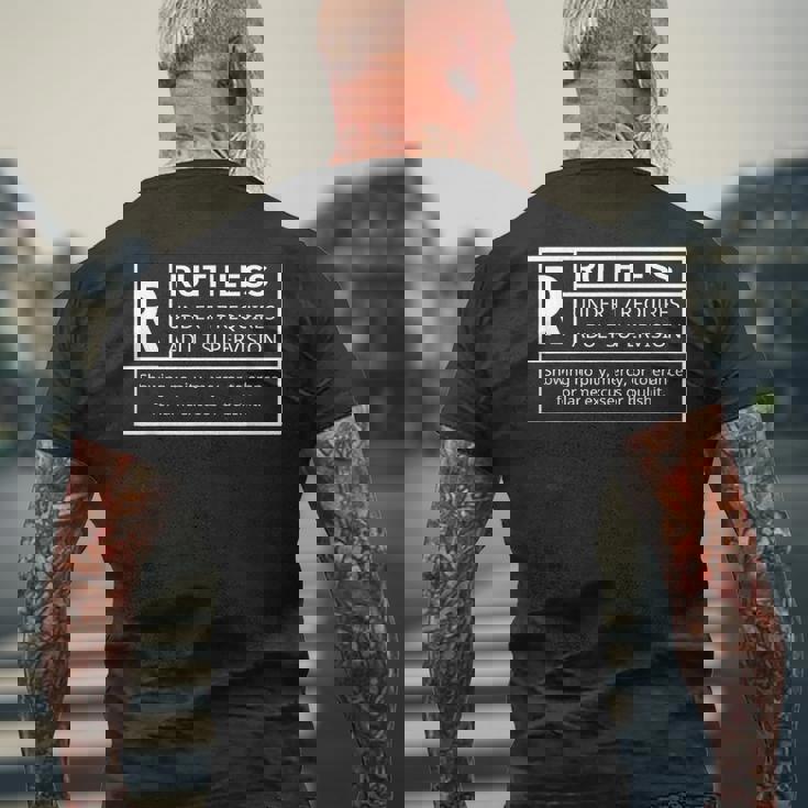 Rated R Ruthless Ruthless Af Men's T-shirt Back Print | Mazezy