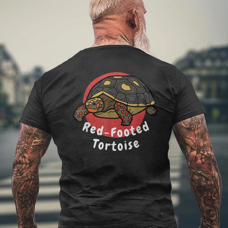 Red-Footed Tortoise Pet Tortoise Men's T-shirt Back Print | Mazezy