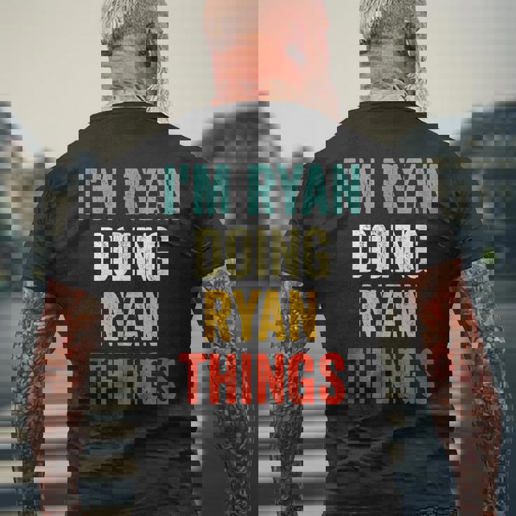 Im Ryan Doing Ryan Things Vintage First Name Men's Back Print T-shirt ...