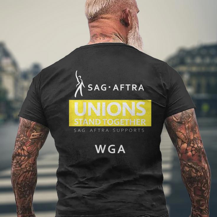 Sag Aftra Unions Stand Together Wga Classic Mens Back Print T-shirt ...