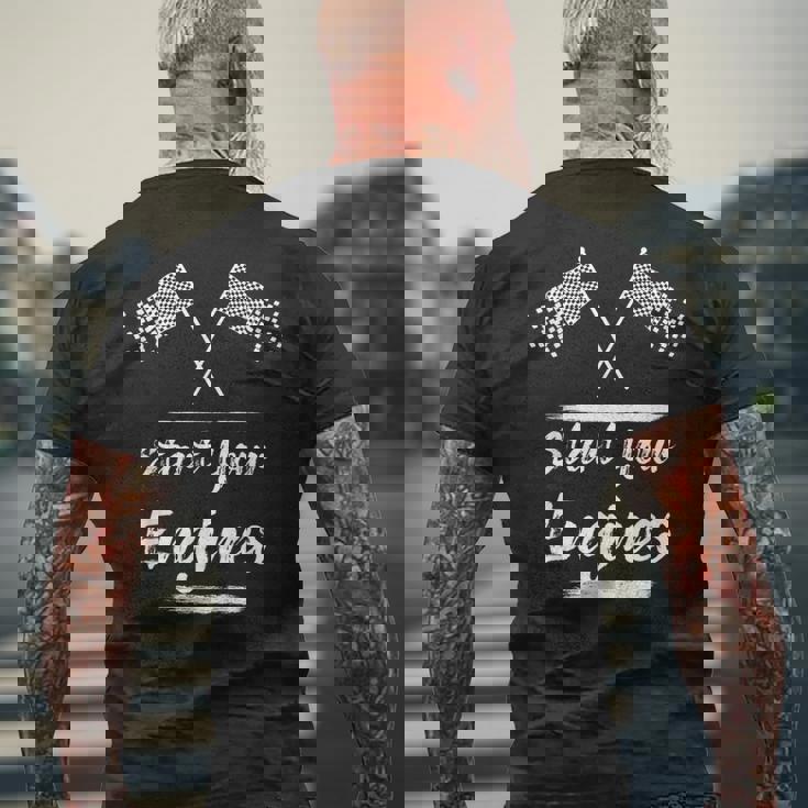 Start Your Engines Vintage Retro Checkered Flag Racing Car Racing Funny ...