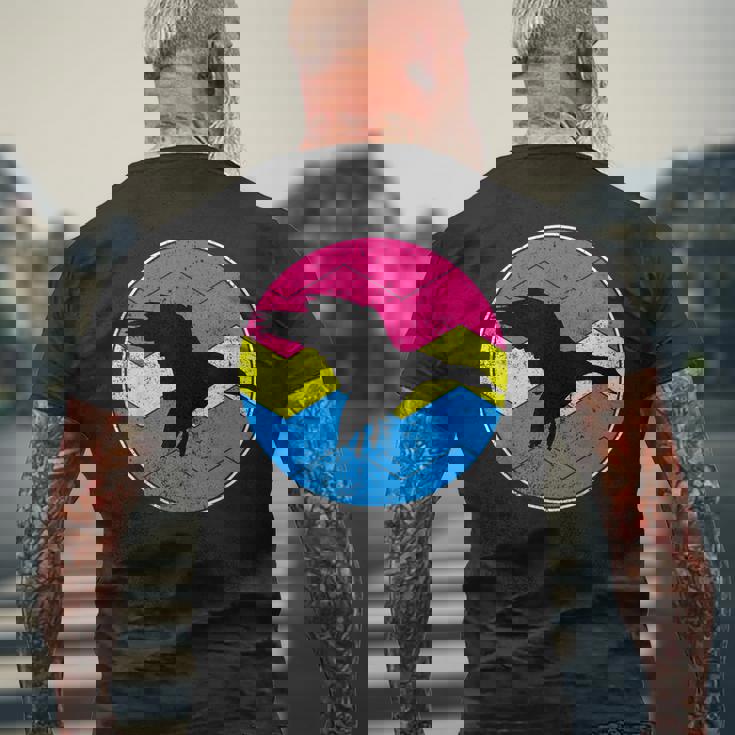 Subtle Pansexual Goose Bird Gay Pride Funny Pan Flag Colors Mens Back ...