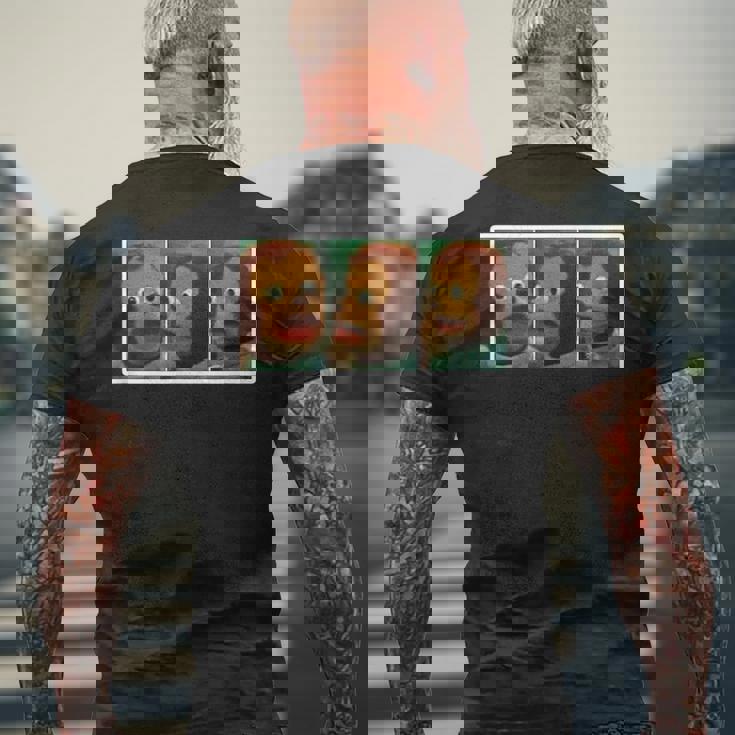 Surprised Monkey Puppet Meme Men's T-shirt Back Print | Mazezy