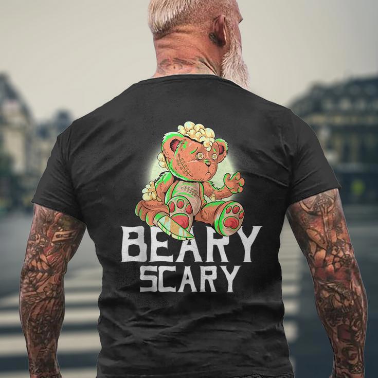 Teddy Bear Halloween Pun Beary Scary Killer Zombie Bear Mens Back Print ...
