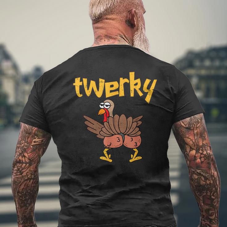 Twerky Turkey Butt Thanksgiving Twerk Dance Pun Men's T-shirt Back ...