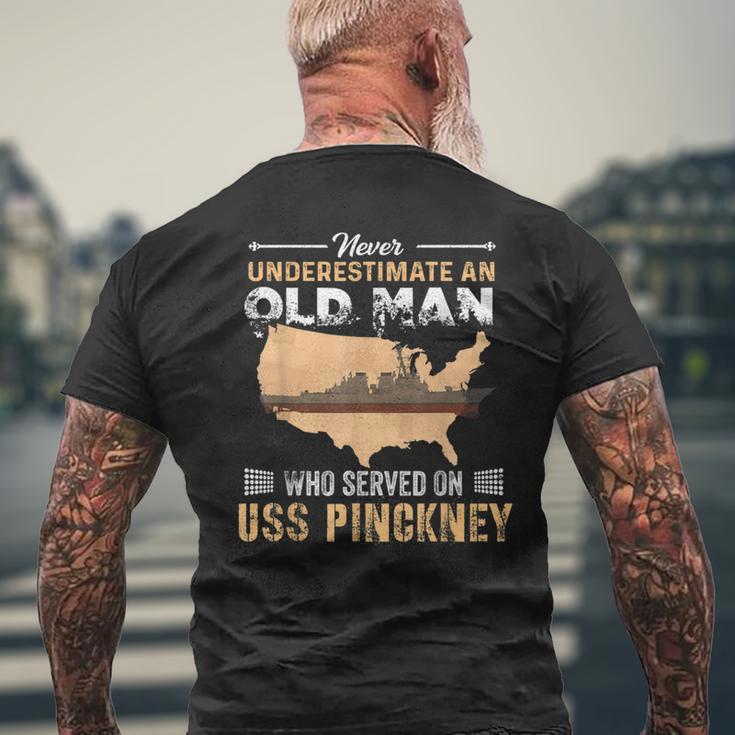 Uss Pinckney Ddg-91 Destroyer Men's T-shirt Back Print | Mazezy