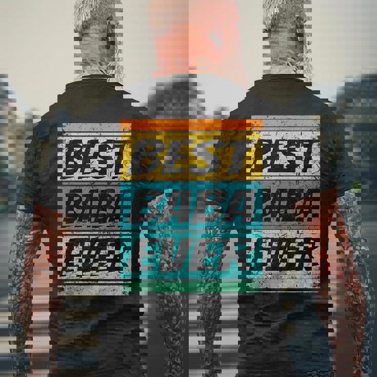 Vintage Best Baba Ever Fathers Day Baba Mens Back Print T-shirt | Mazezy