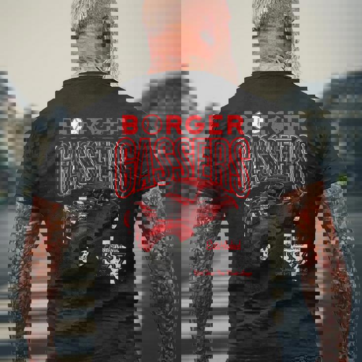 Vintage Borger Gassers 1937 Men's T-shirt Back Print | Mazezy