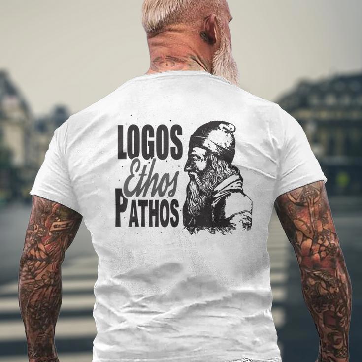 Aristotle Logos Ethos Pathos Greek Philosophy Speech Men's T-shirt Back ...