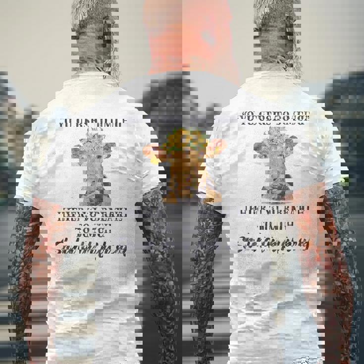 Heifer Cow You Curse Too Much Funny Cow Lover Quote Mens Back Print T ...