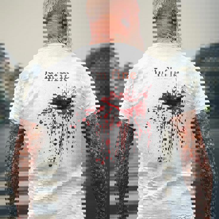 I'm Fine Bloody Wound Bleeding Red Blood Splatter Injury Gag Gag Men's ...