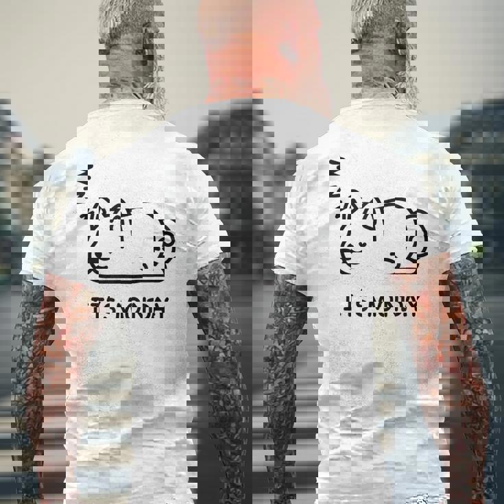 Monday Funny Sleeping Dog Corgi I Hate Monday Mens Back Print T-shirt ...