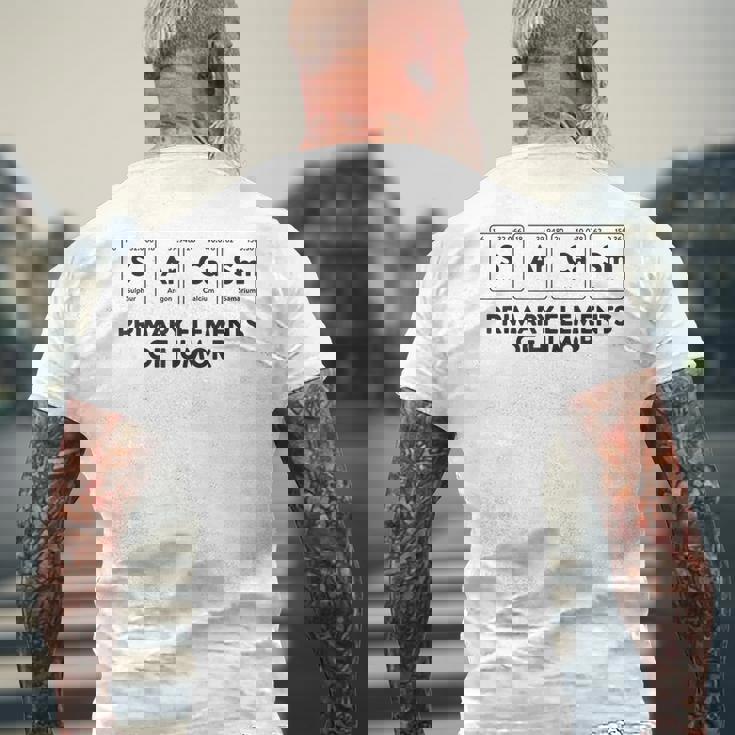 Primary Elements Of Humor Science Sarcasm S Ar Ca Sm Mens Back Print T ...