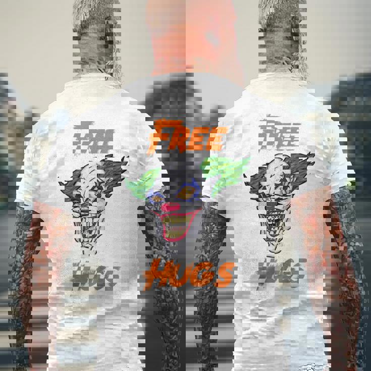 Sad Scary Clown Face Free Hugs Halloween Joke Mens Back Print T-shirt ...