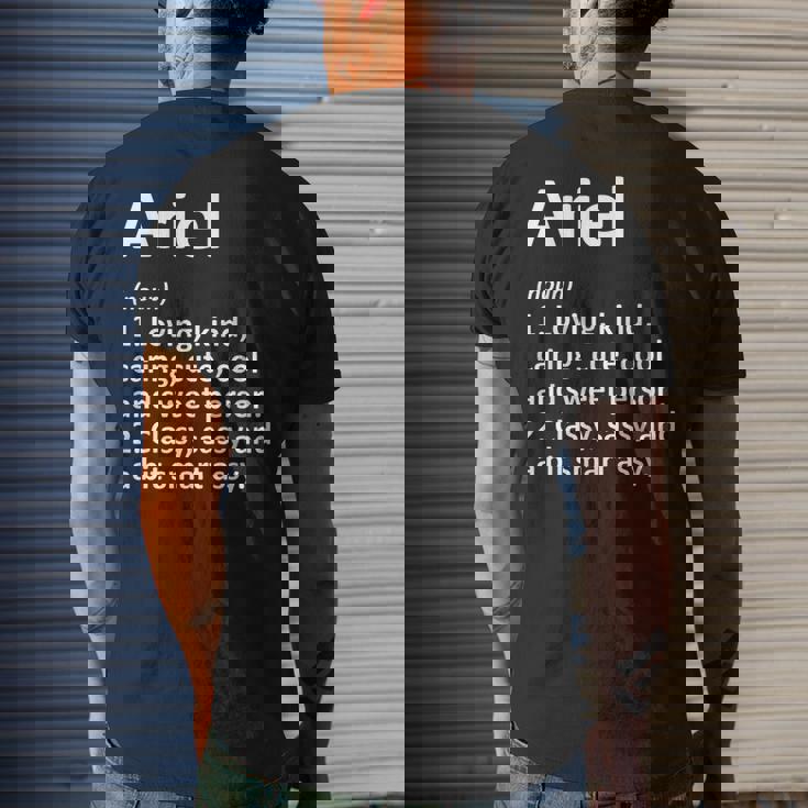 Ariel Definition Personalized Name Birthday Idea Men's T-shirt Back ...