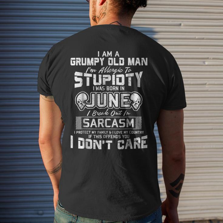 Birthday I Am A Grumpy Old Man Born In June Men's Back Print T-shirt ...